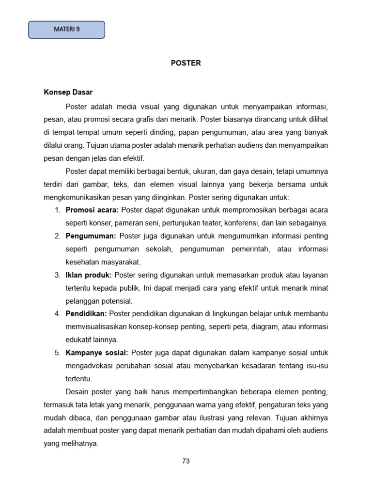 Materi 9 Poster | PDF