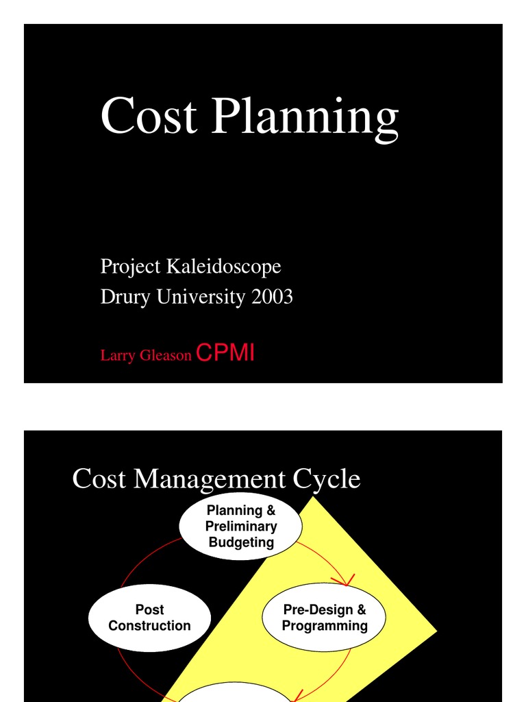 Cost Planning | PDF | Design | Risk