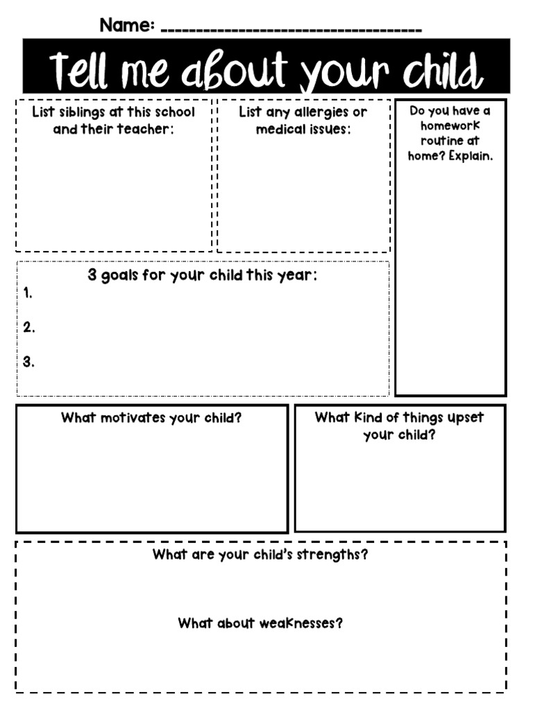 Tell Me About Your Child | PDF | Wellness