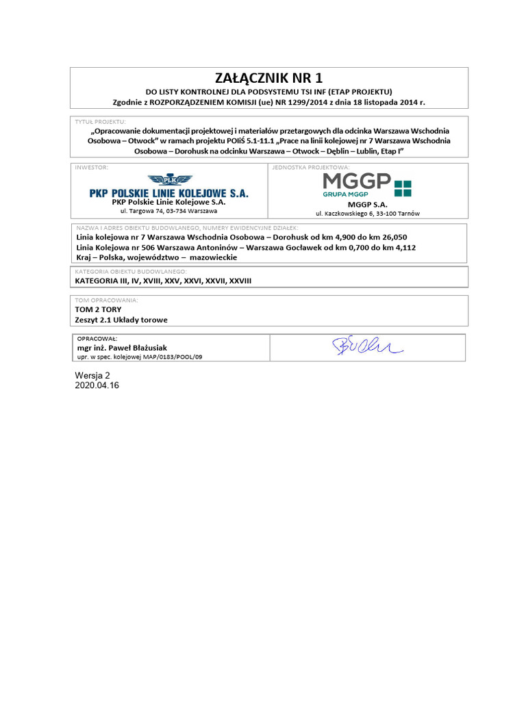 Aneks Do Certyfikacji Ver2 | PDF