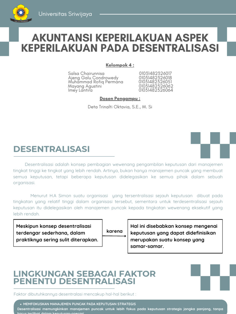 Kelompok 4 - Desentralisasi | PDF