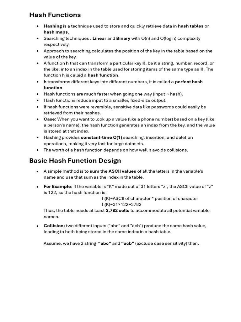 hash functions | PDF | Prime Number | Function (Mathematics) hash functions | PDF | Prime Number | Function (Mathematics)