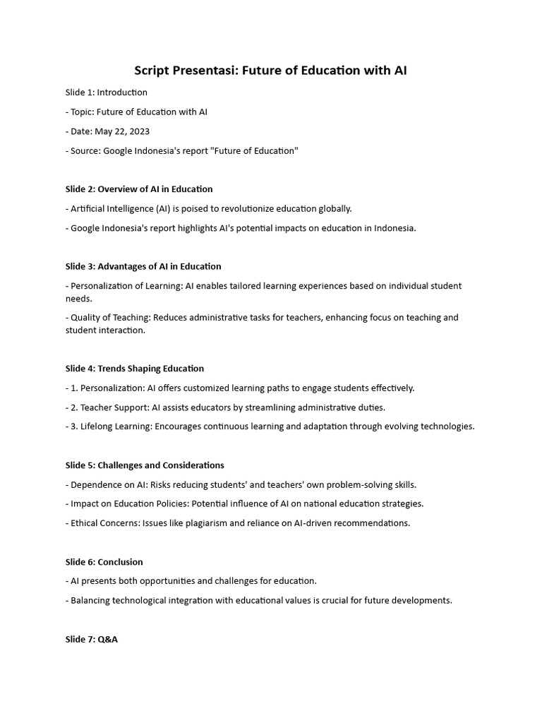 Script Presentasi | PDF | Computers