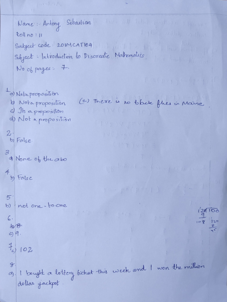 Maths 11 | PDF