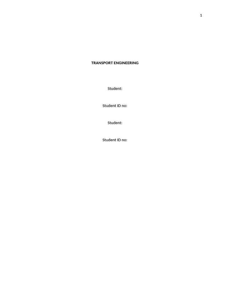 Transport Engineering Template | PDF | Electric Motor | Train