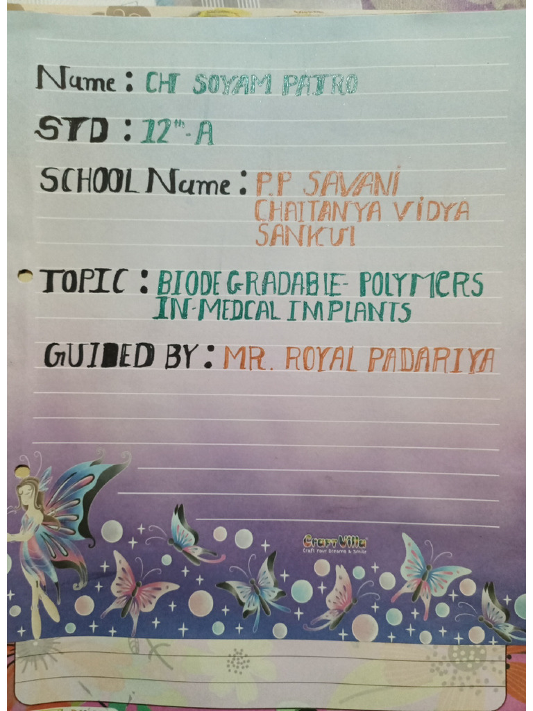 Class 12 Chemistry Project | PDF