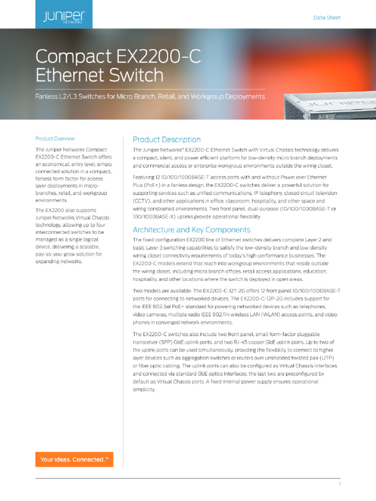 Compact EX2200-C Ethernet Switch - 1000388-En | PDF
