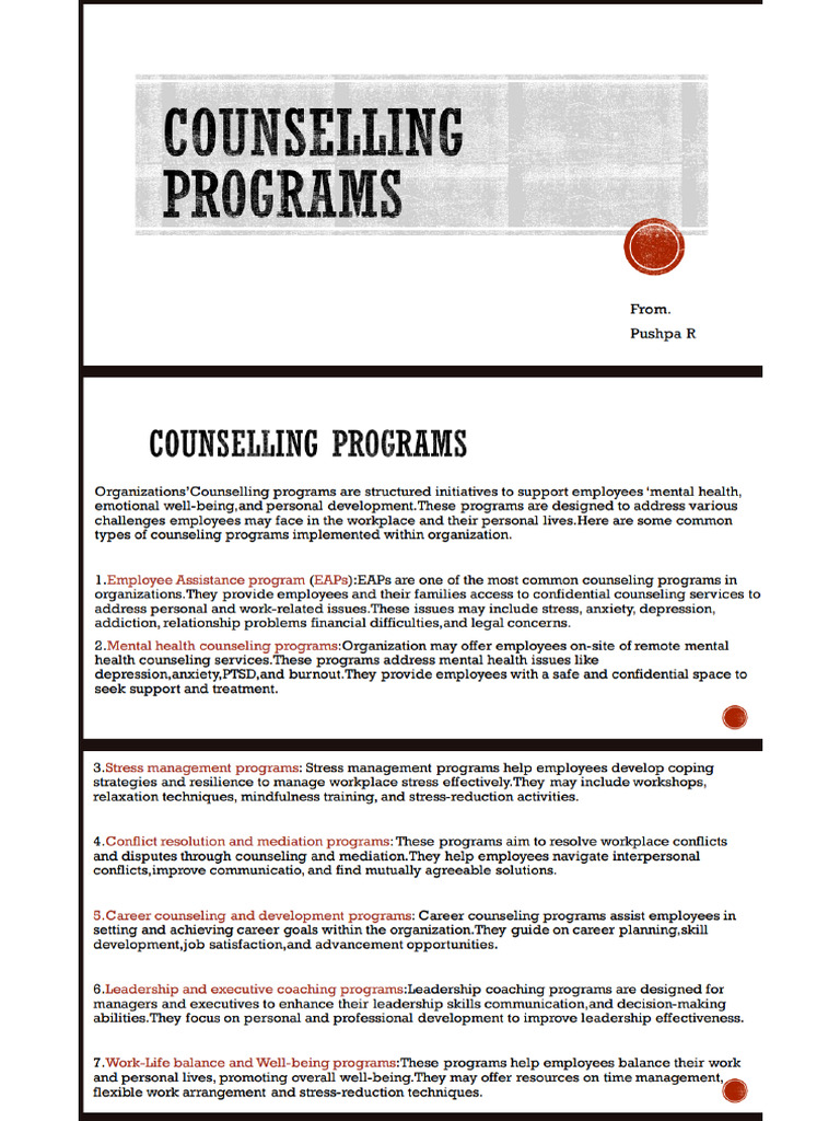 Counseling Programs Presentation-1 | PDF