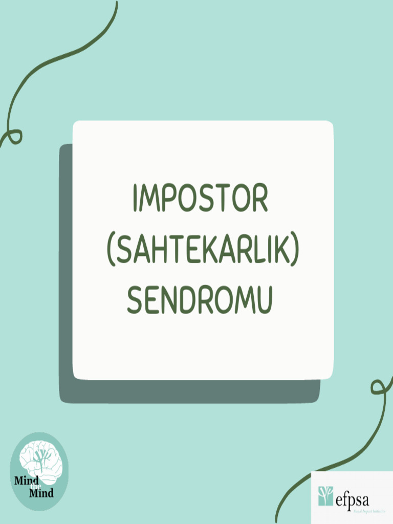 Impostor (Sahtekarlık) Sendromu | PDF