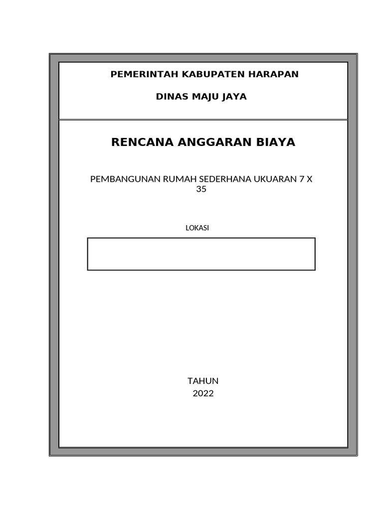 Rab Rumah Sederhana Uku 7x 35 | PDF
