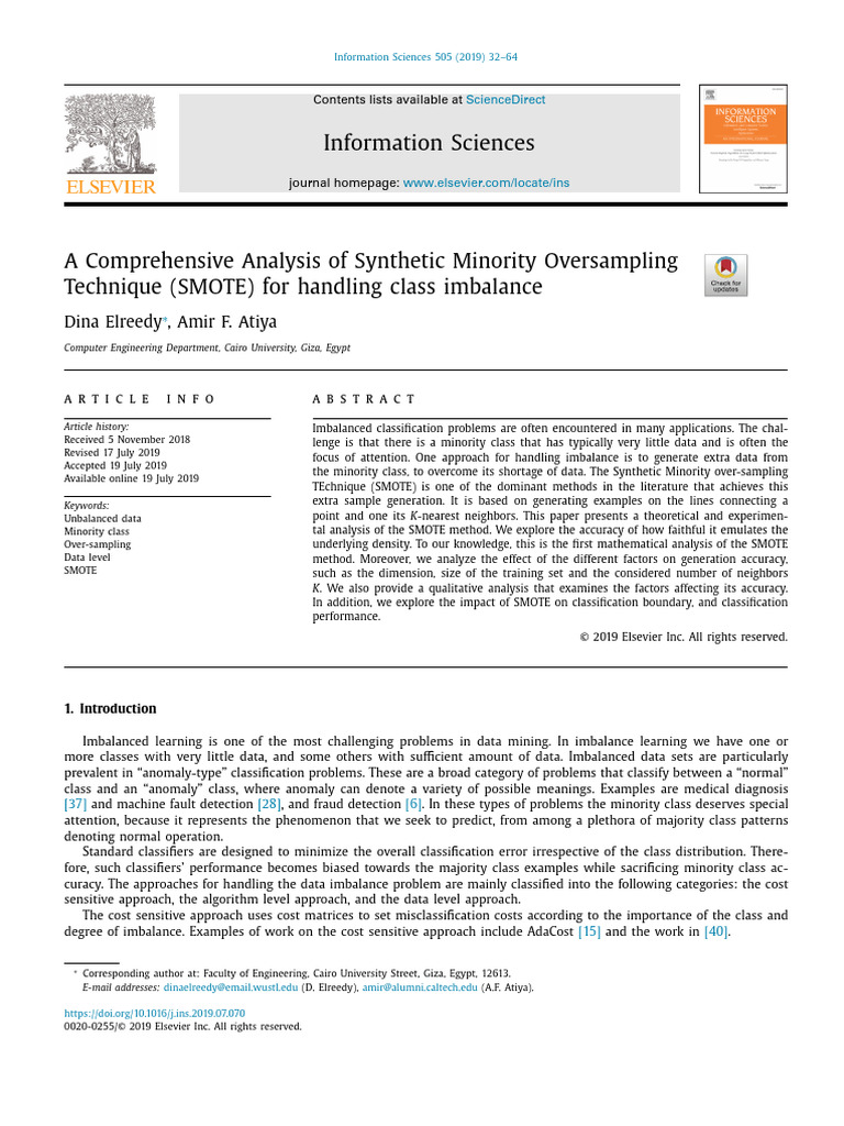 A Comprehensive Analysis of Synthetic Minority Oversampling Technique (SMOTE) For Handling Class ...