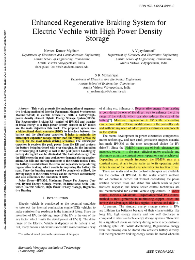 IEEE 2 | PDF | Electric Motor | Electric Vehicle