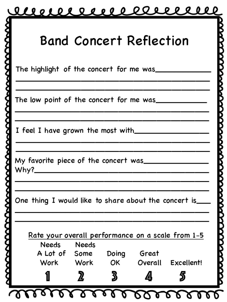 Band Concert Reflection | PDF