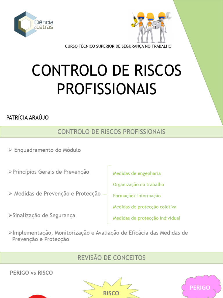 CONTROLO DE RISCOS PROFISSIONAIS - Aula 1 | PDF