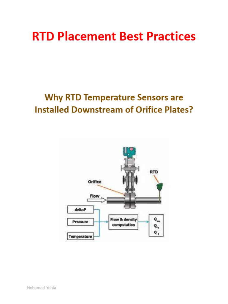 RTD Placement Best Practices | PDF | Flow Measurement | Fluid Dynamics