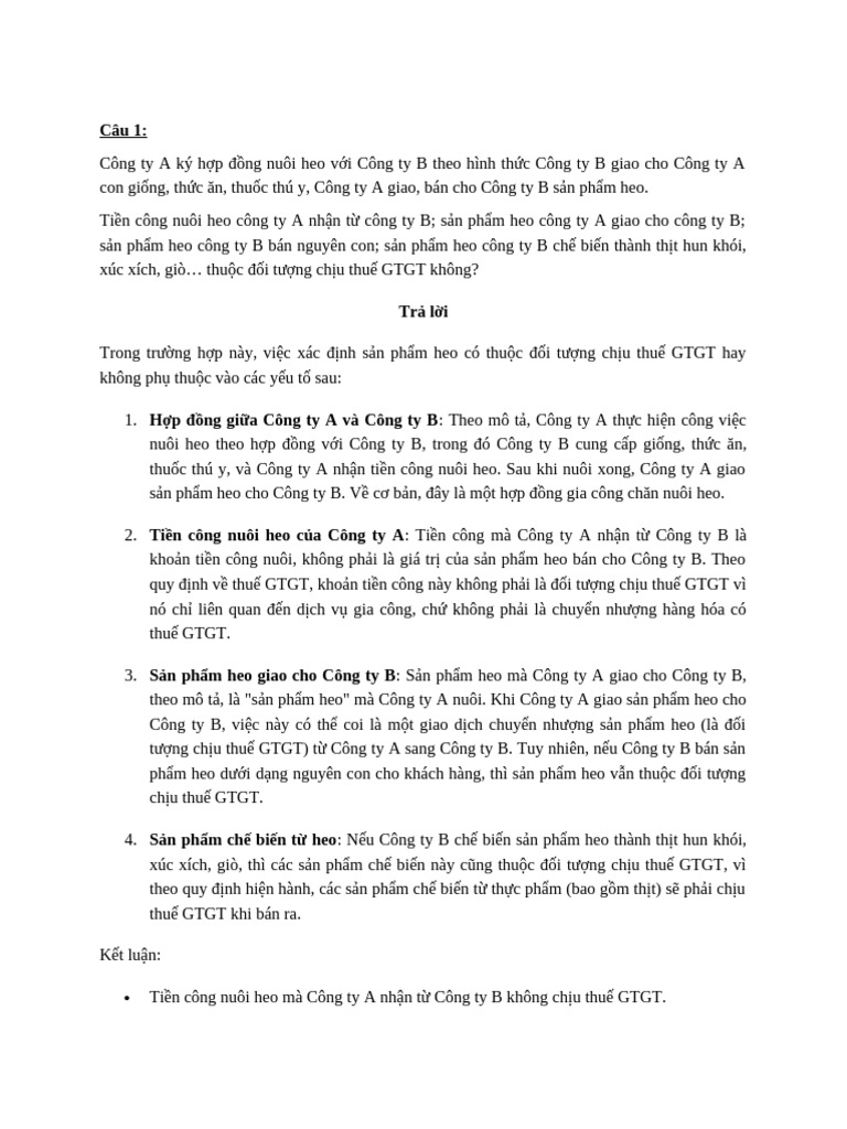 Bai Tap Thue GTGT | PDF