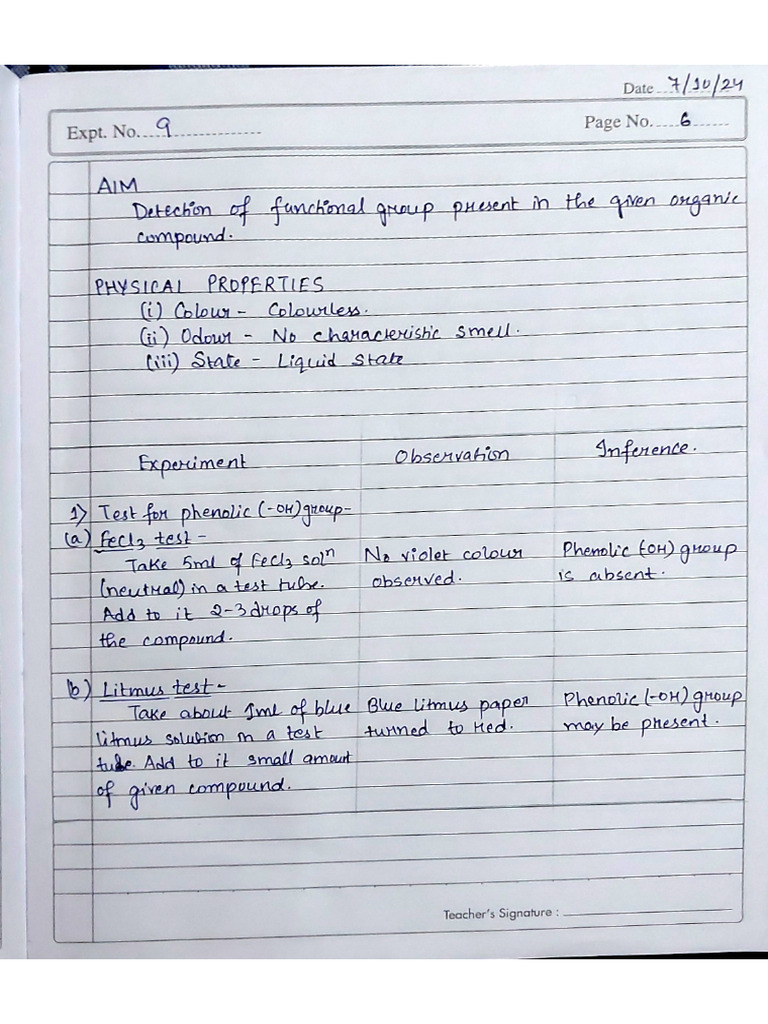 Chem Exp 9 and 10 Functional Group Class 12 | PDF