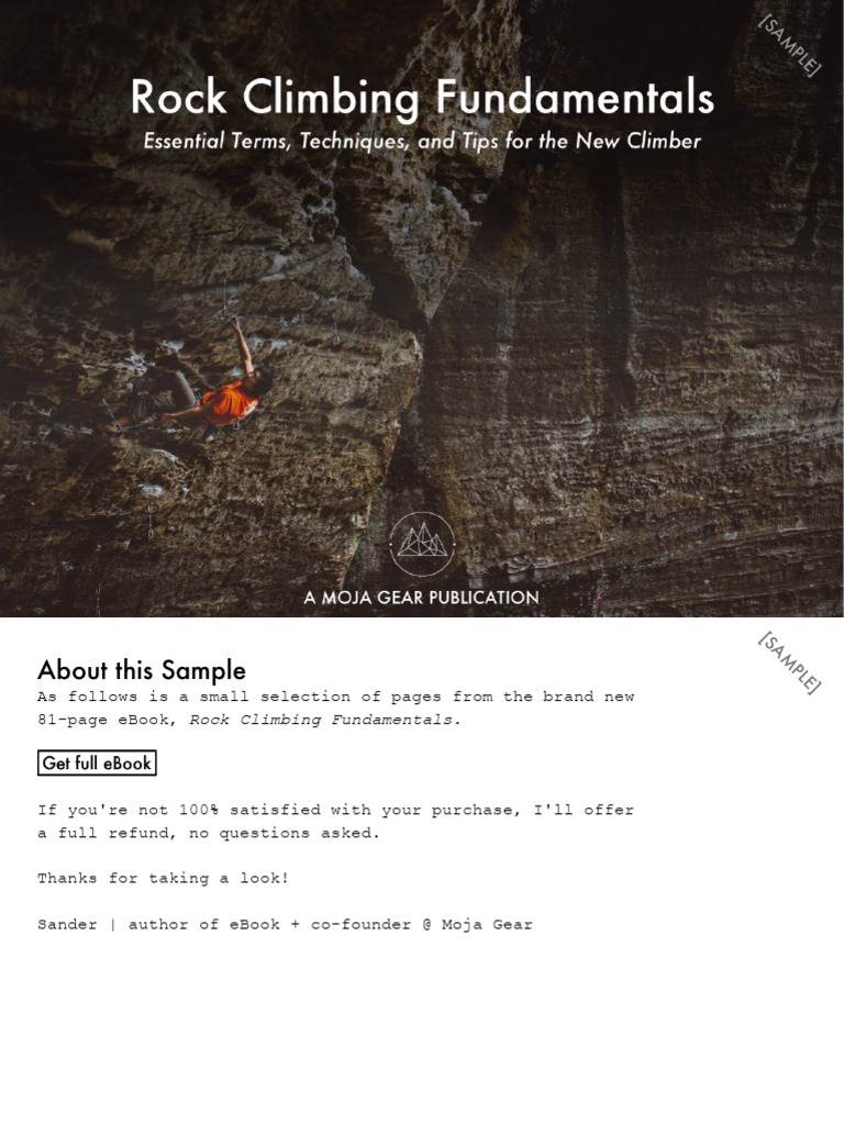 Rock Climbing Fundamentals Sample | PDF | Rock Climbing | Mountaineering