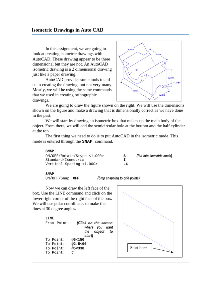 Creating Isometric Drawings in AutoCAD | PDF | Diameter | Ellipse