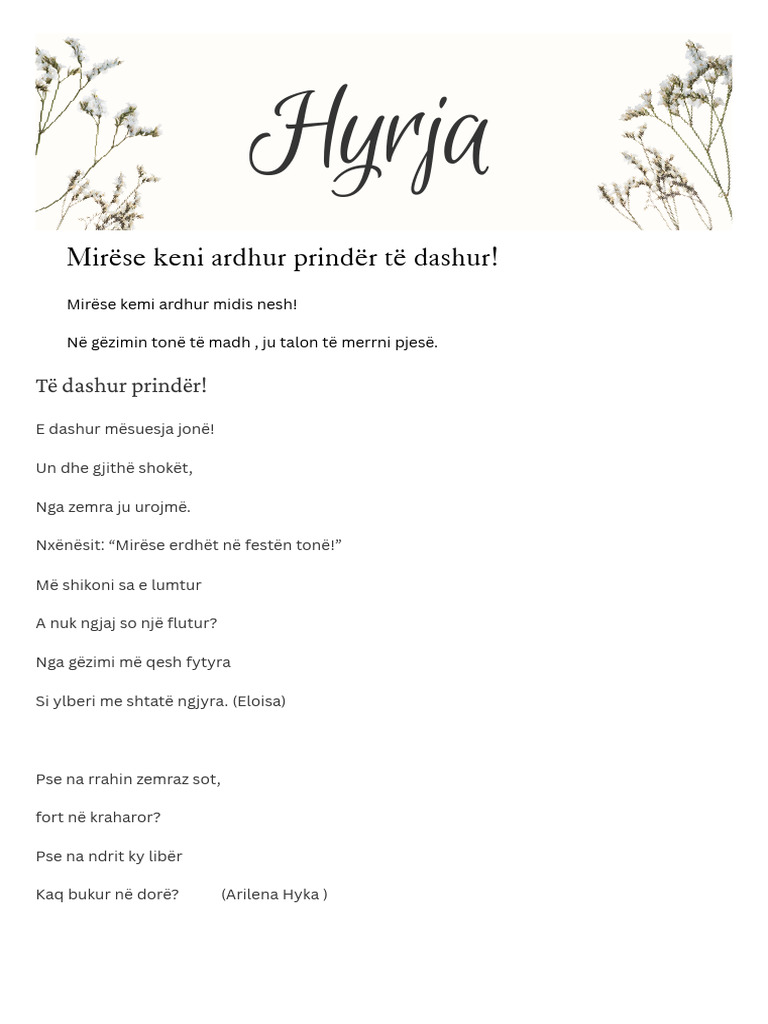 Hyrja | PDF