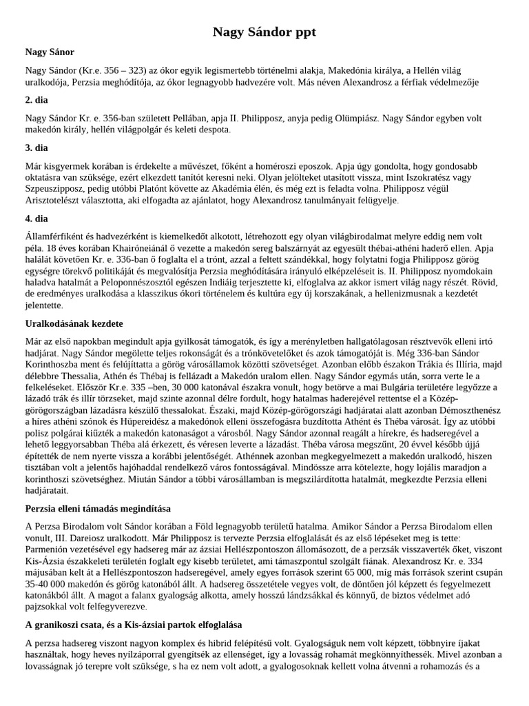 Nagy Sándor Szöveg | PDF