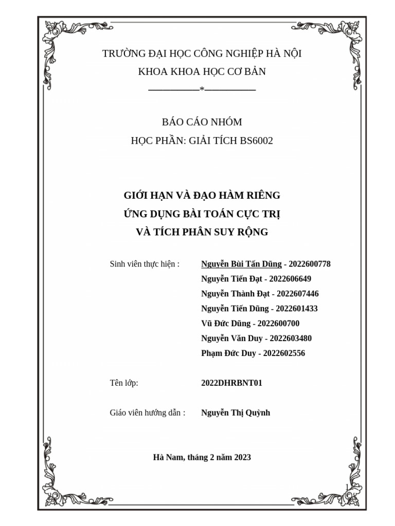BaocaoGiaitich RBNT Nhom2 | PDF