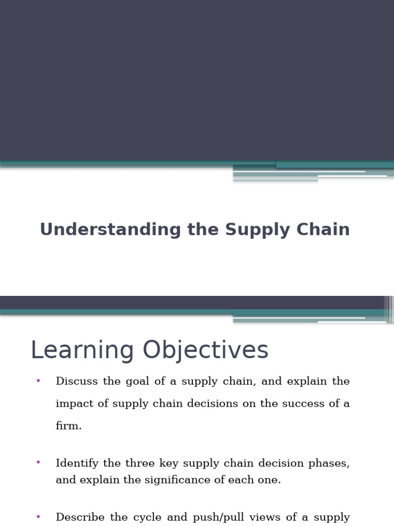 Understanding The Supply Chain | PDF | Supply Chain | Inventory