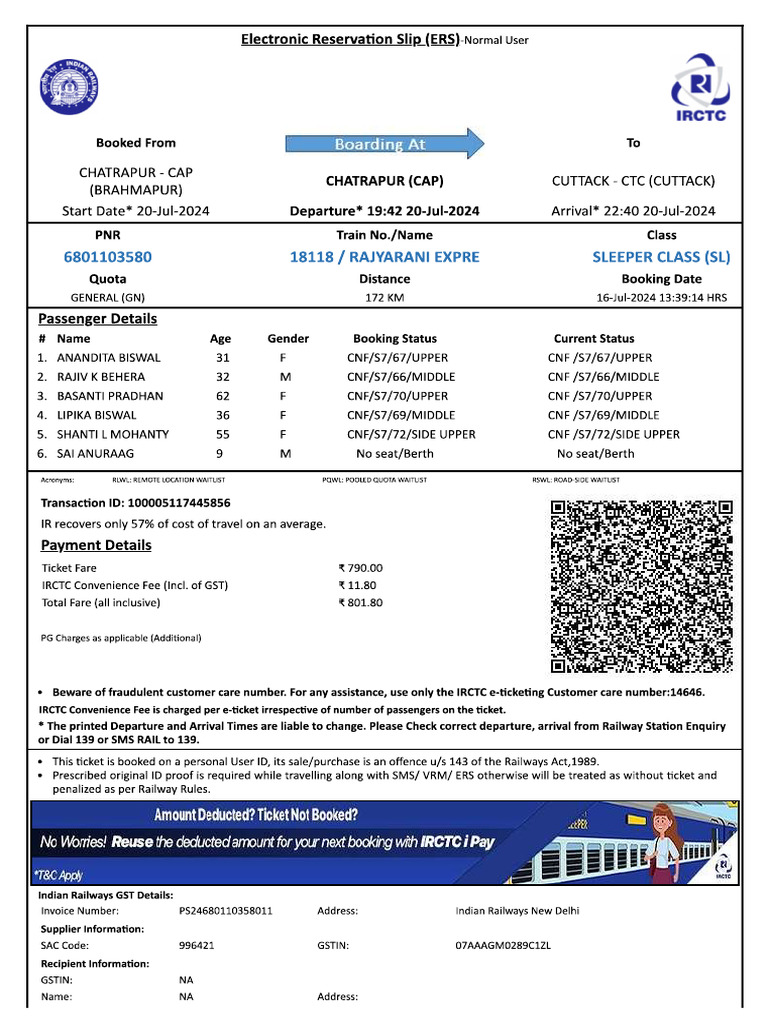 CPR To CTC 20 July | PDF