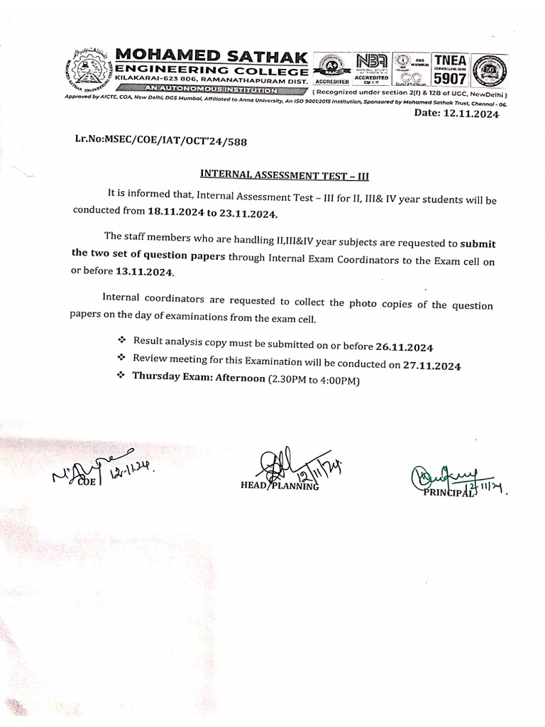 Iat Iii Circular | PDF