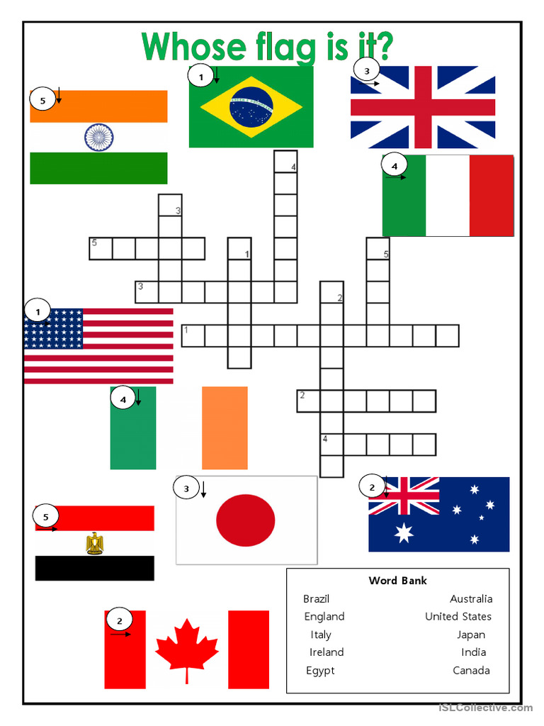 Country Flag Crossword | PDF