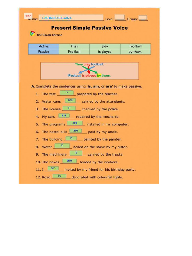 Present Simple Passive Voice | PDF