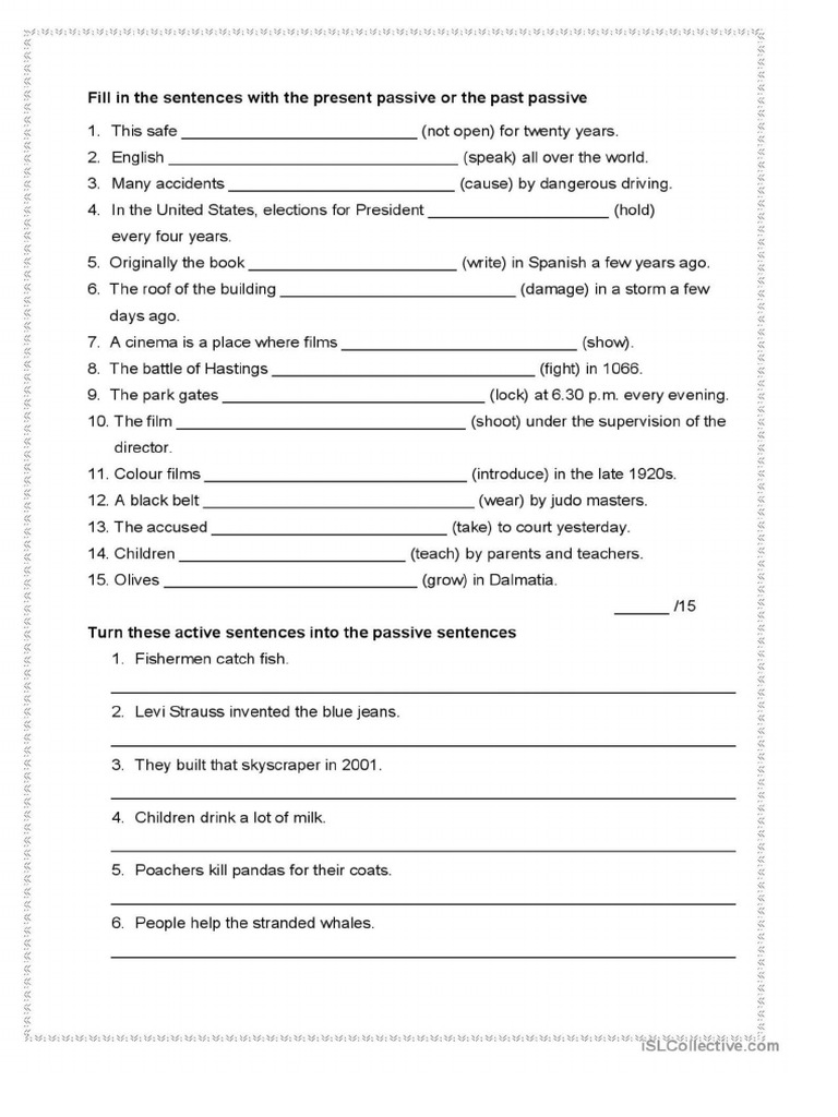 Turn These Active Sentences | PDF