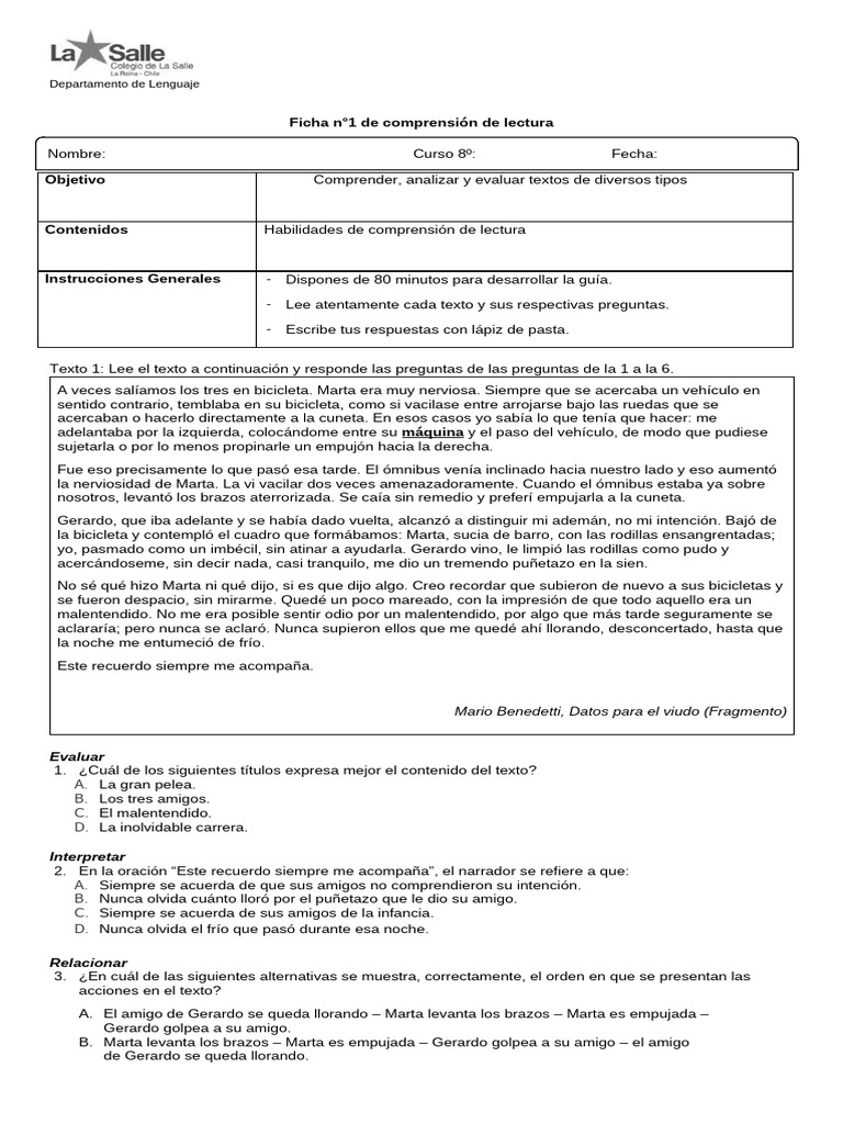 Guía N°1 Octavo | PDF | Gusto