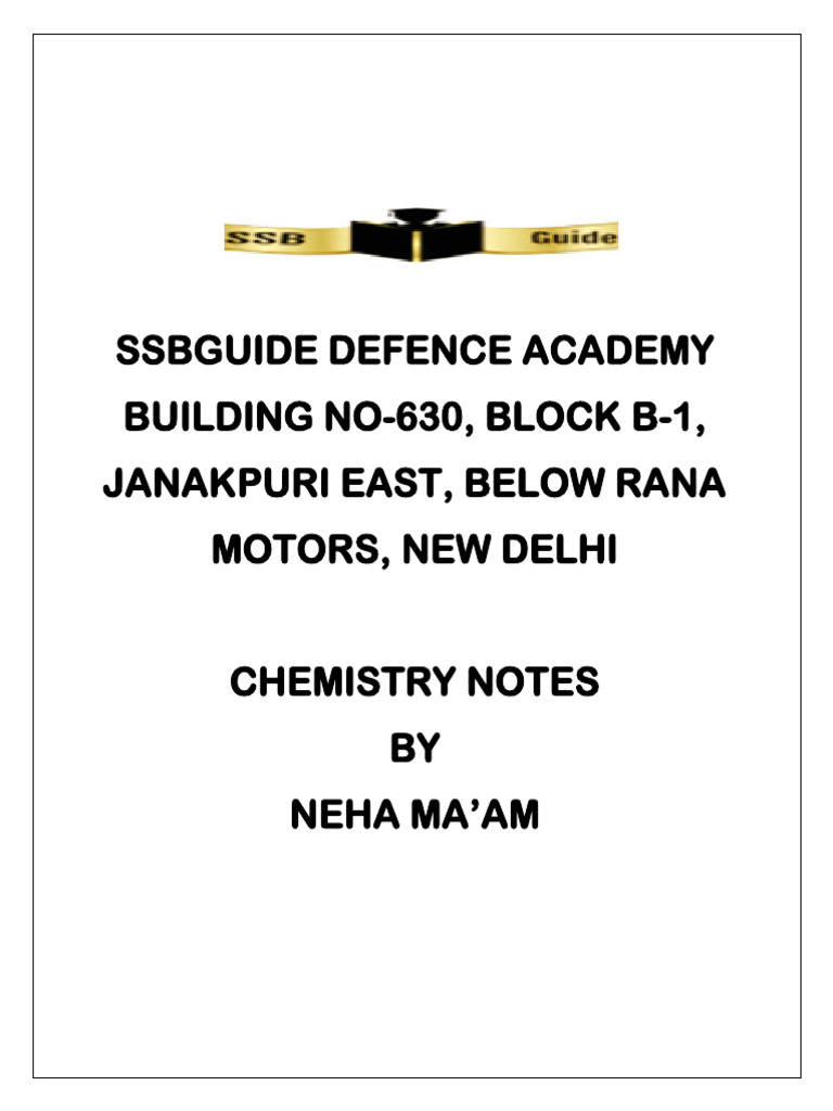 116) (Notes & Assignments) Complete Chemistry Notes | PDF | Chemistry ...