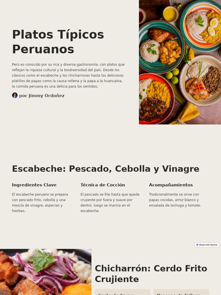 Platos Tipicos Peruanos | PDF | Salsa | Cocina europea