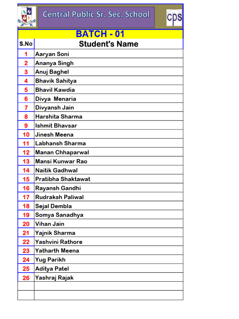 12-Science Quartz - Practical Batches List | PDF | Religion & Spirituality