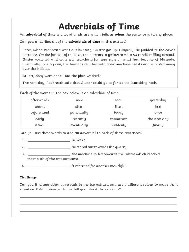 ADVERBIALS | PDF