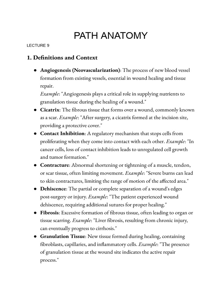 PATH ANATOMY L9 | PDF | Scar | Collagen