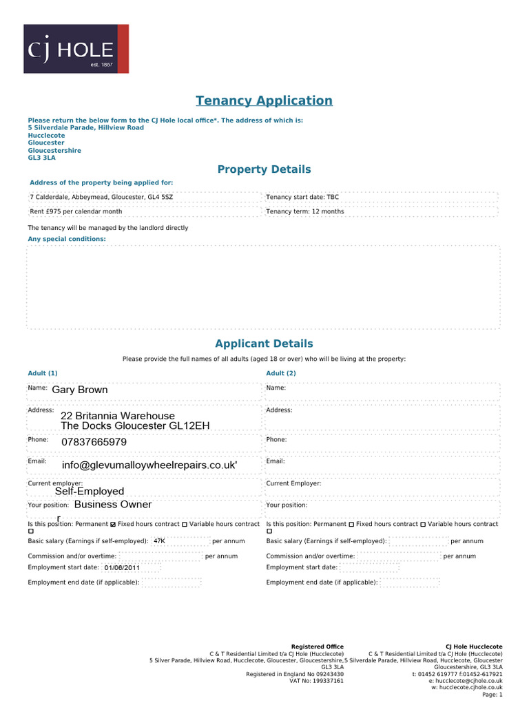 7 Calderdale Hold Form Comp | PDF | Leasehold Estate | Landlord