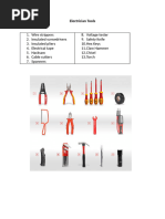 Hand Tools and Their Uses List | PDF