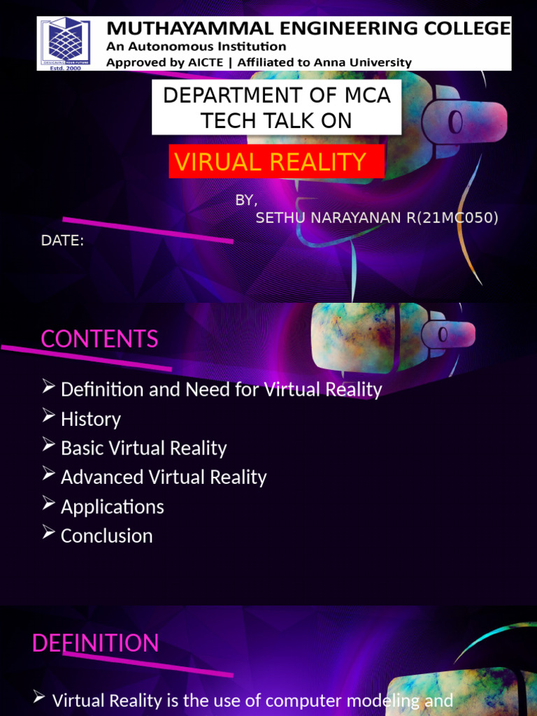 Understanding Virtual Reality Overview Applications Pdf Virtual