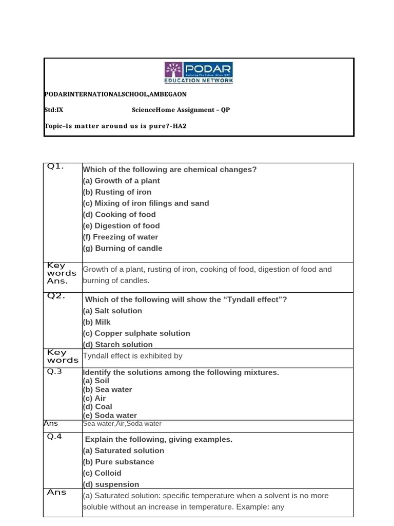 1722764974607.Std - Ix Is Matter Around Us Is Pure HA2 - QP | PDF | Solubility | Salt (Chemistry)