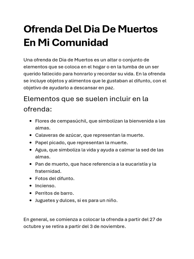 Ofrenda | PDF | Religión y espiritualidad