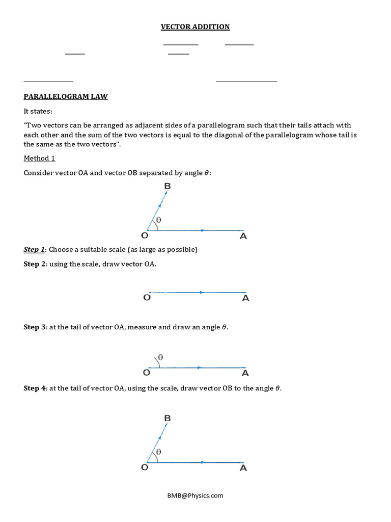 VECTOR - ADDITION | PDF | Euclidean Vector | Angle