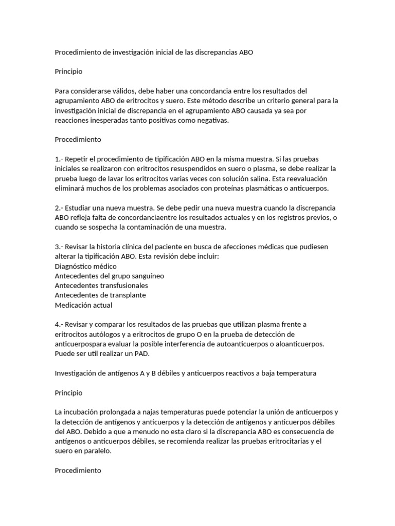 Procedimientos Manual Aabb | PDF | Anticuerpo | Tipo de sangre