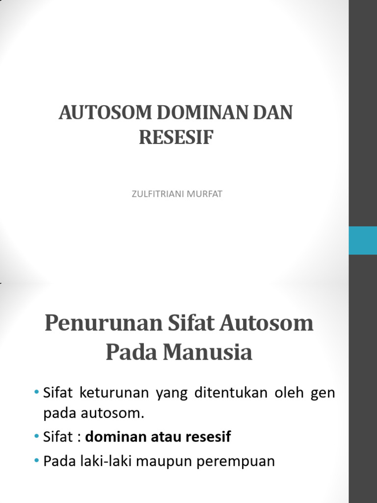 Autosom Dominan Dan Resesif | PDF