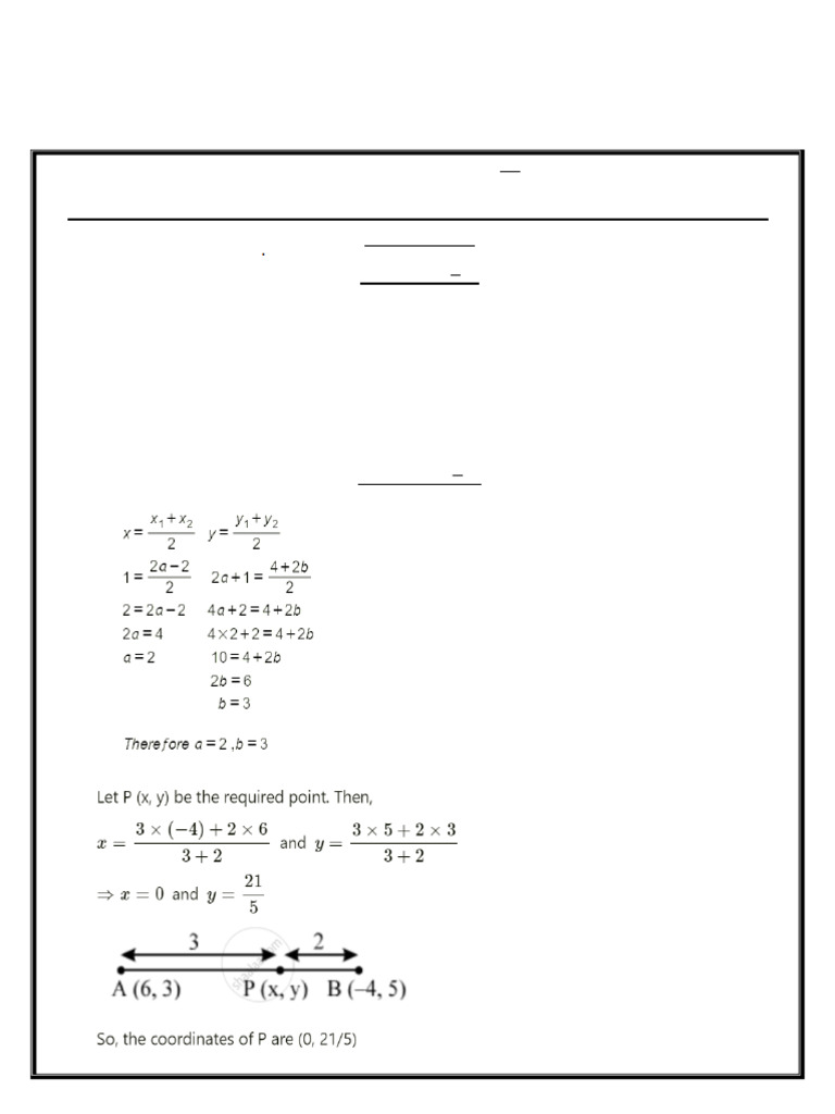 7.Coordinate Geometry_A&R Solution | PDF | Length | Area