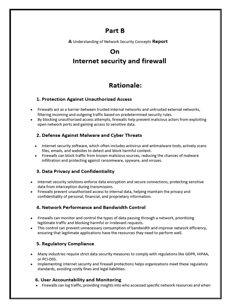 Network Security & Firewall Report | PDF | Security | Computer Security