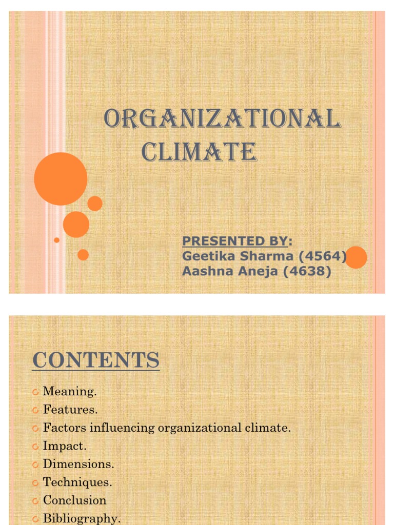 Organisational Climate | PDF | Identity (Social Science) | Employment
