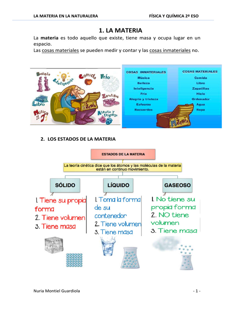 Cambios de La Materia 2eso | PDF | Mezcla | Importar